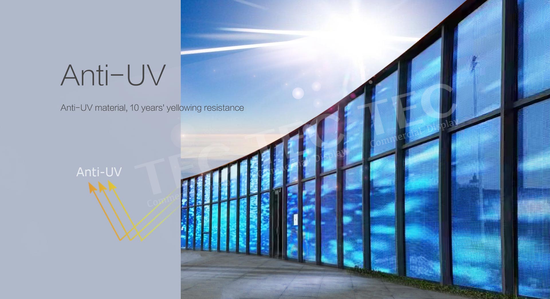 Glass adhesive film led screen, transparent soft film led display