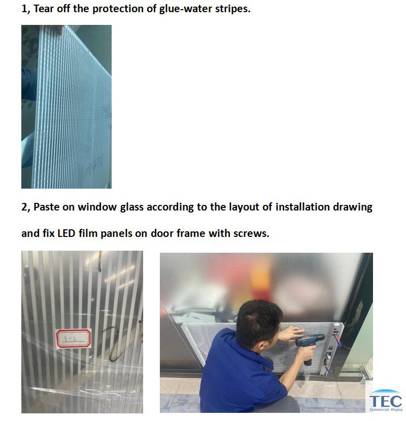 Automatic glass door installation steps, Skyline LED film transparent ...