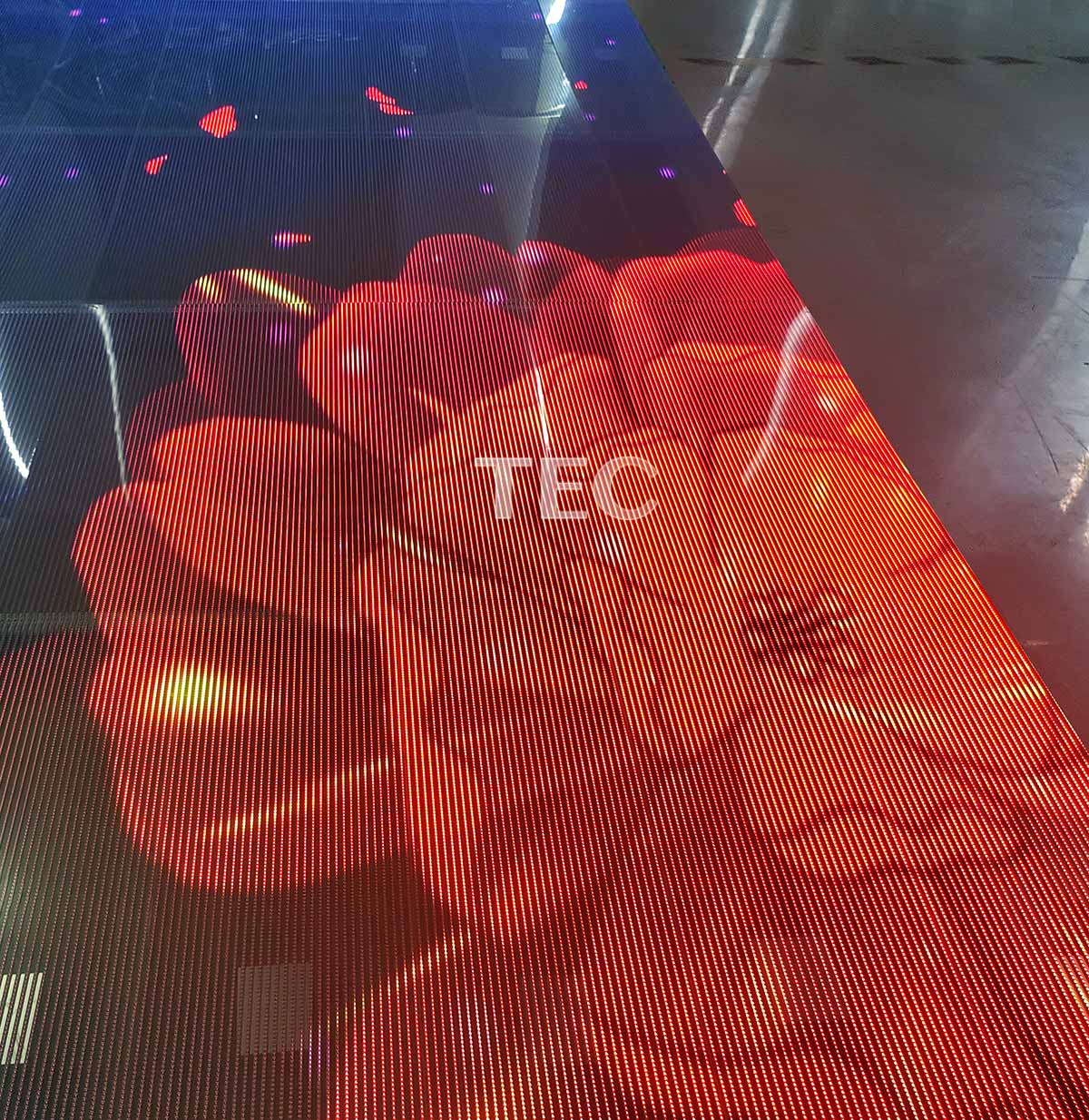 See-through window glass LED video wall solutions, Skyline-4, 4mm ...