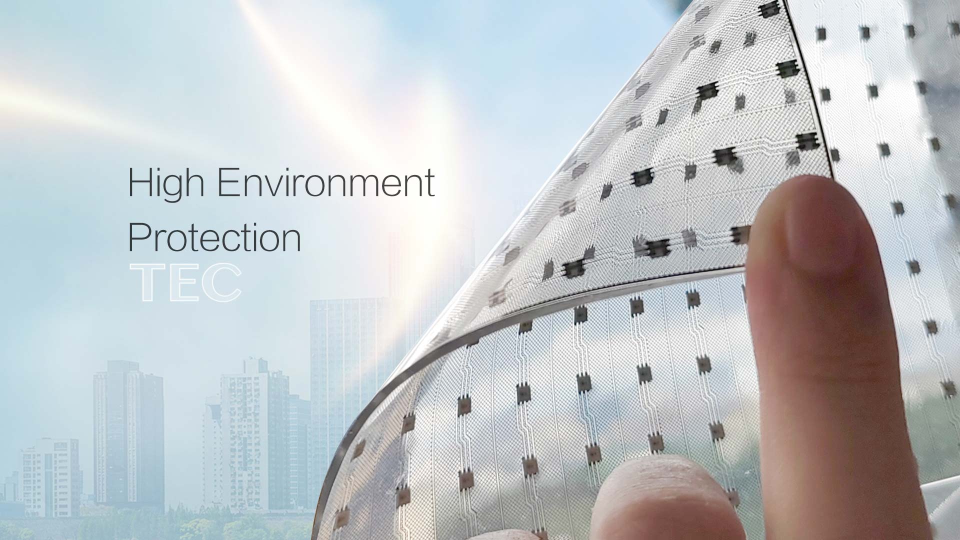 30mm Glass adhesive led screen,Clear film led panel, invisible film