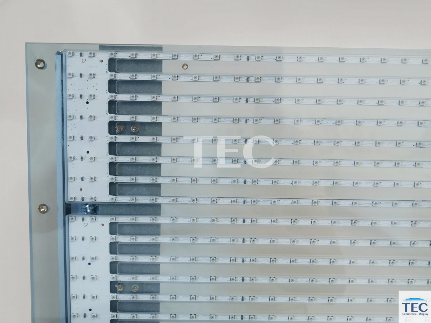 Glass adhesive film led screen, transparent soft film led display