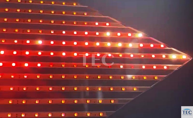 Glass adhesive film led screen, transparent soft film led display