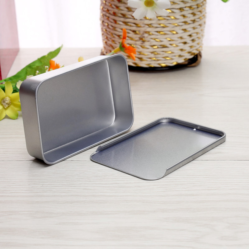 METAL RECTANGULAR SLIDER TINS WITH METAL SLIDE LIDS