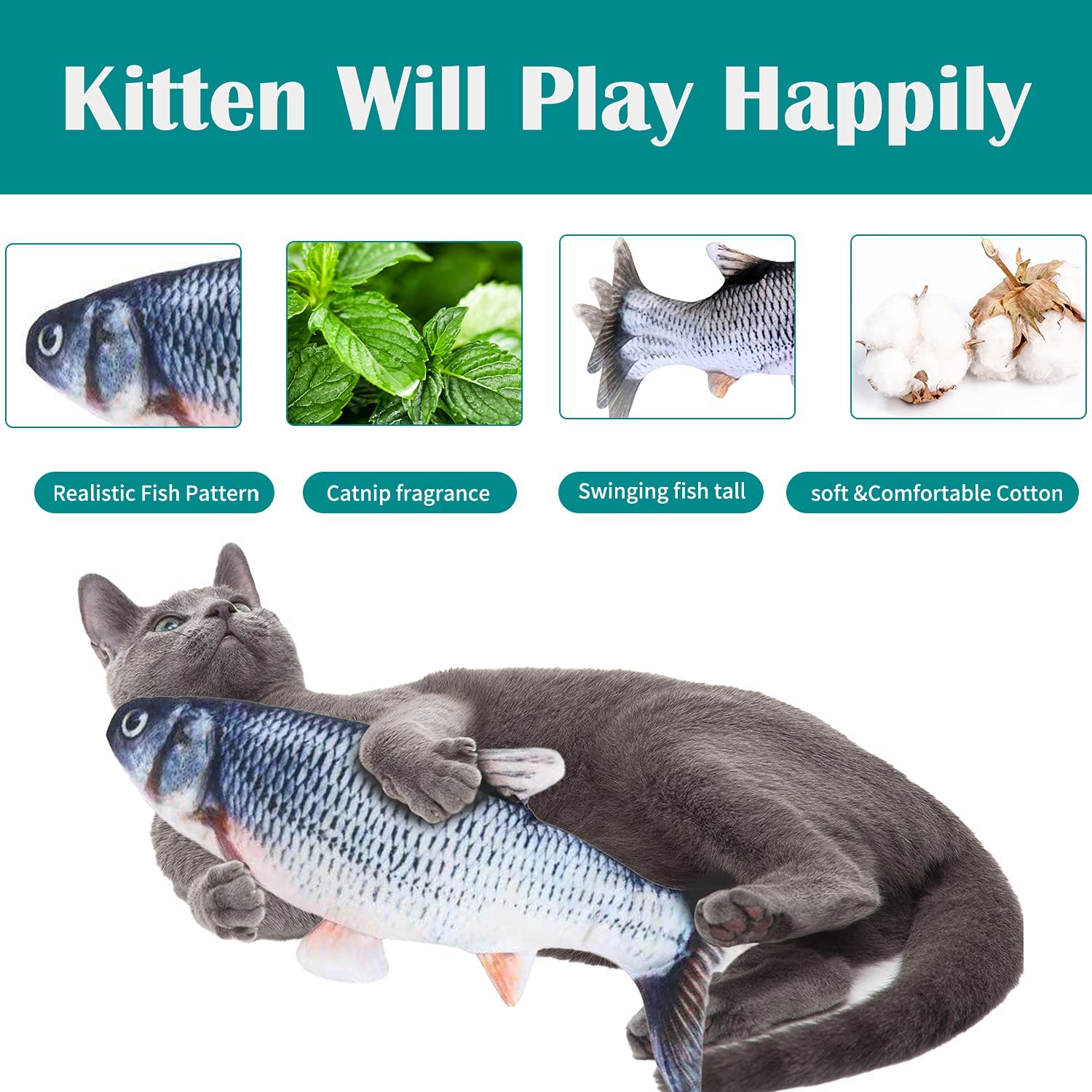 Custom Made Wholesale Flopping Fish for Dog Cat Toys Electric Moving