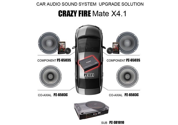 PUZU Car Audio DSP Amplifier Speaker subwoofers