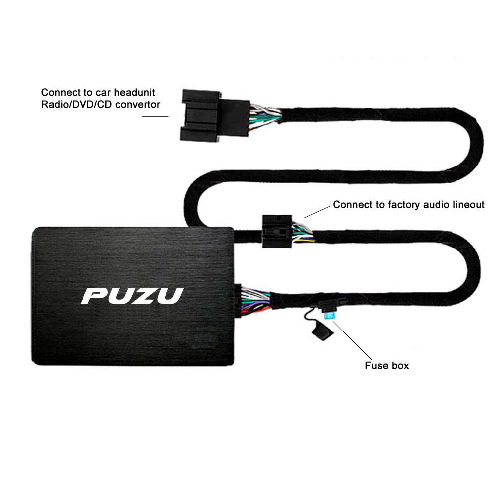 PUZU Car DSP Amplifier #4 Wiring harness ISO standard cable