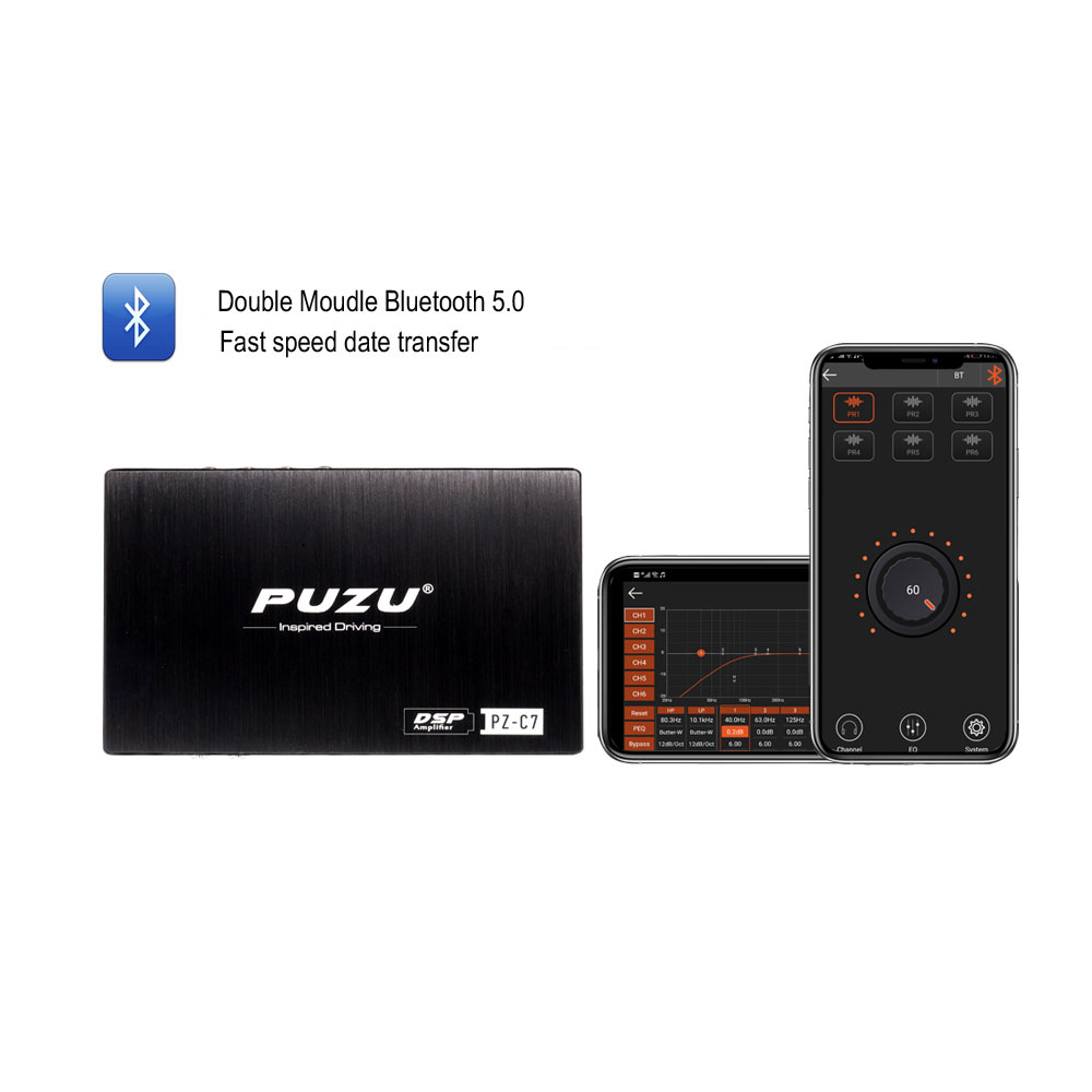PUZU PZ-C7 4ch Amplifier 6ch DSP Car Digital signal