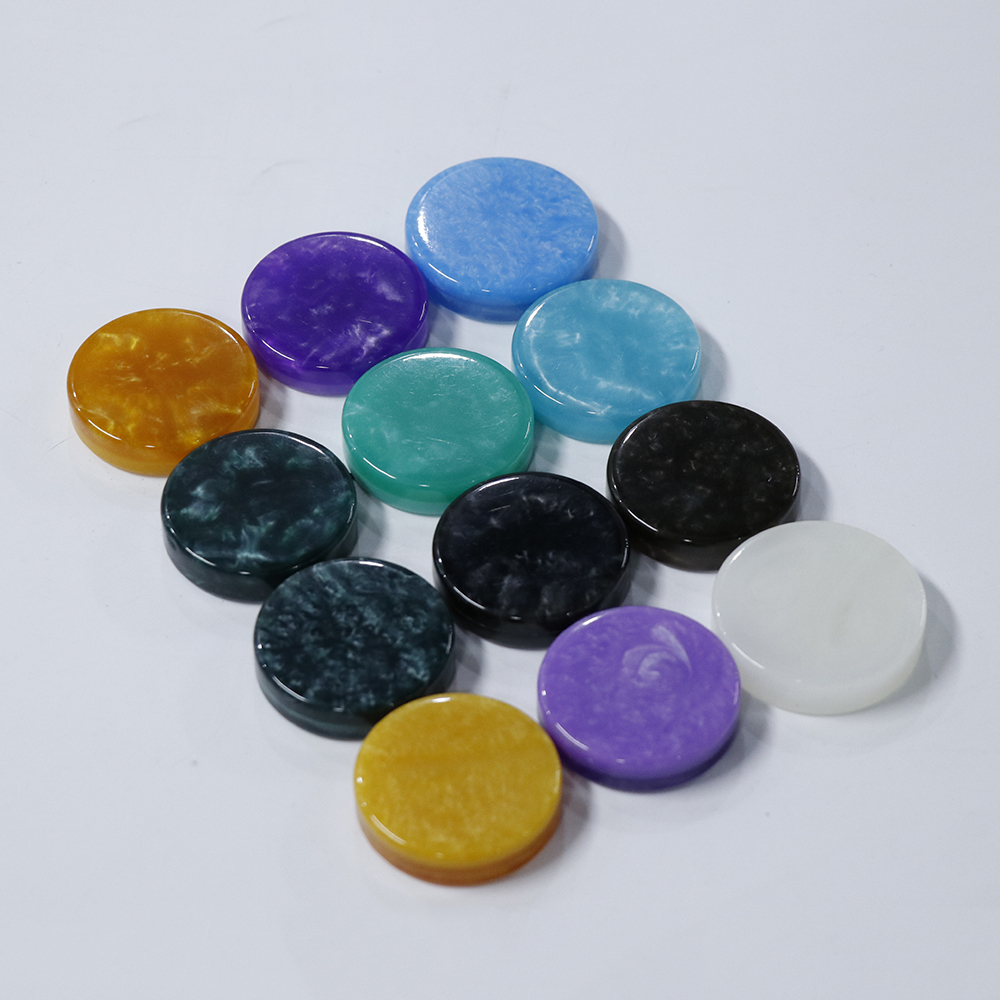 Backgammon checker color chart marble and pearl finish