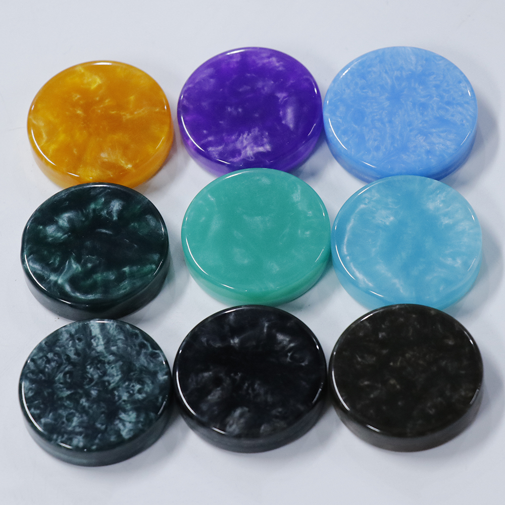 Backgammon checker color chart marble and pearl finish