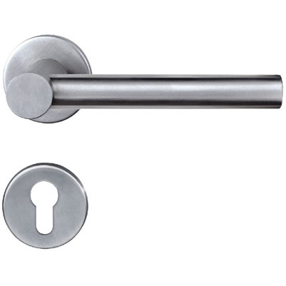 LH149,Solid Lever Handle on Rose