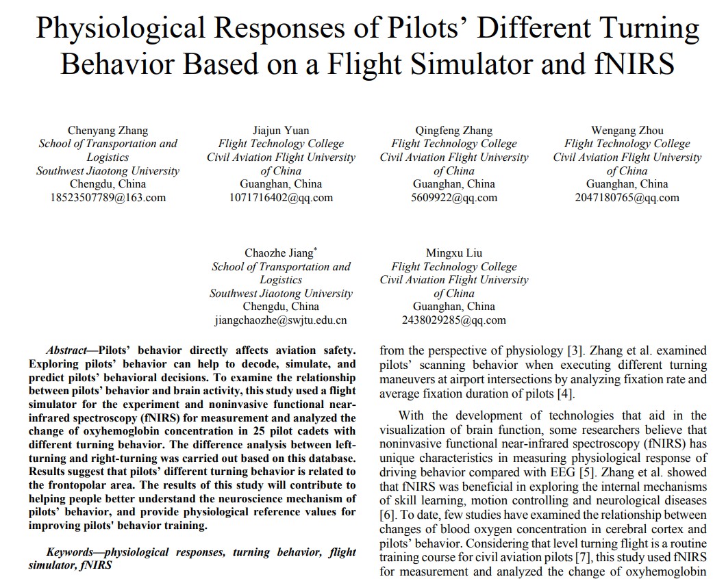Physiological Responses of Pilots' Different Turning Behavior Based on ...