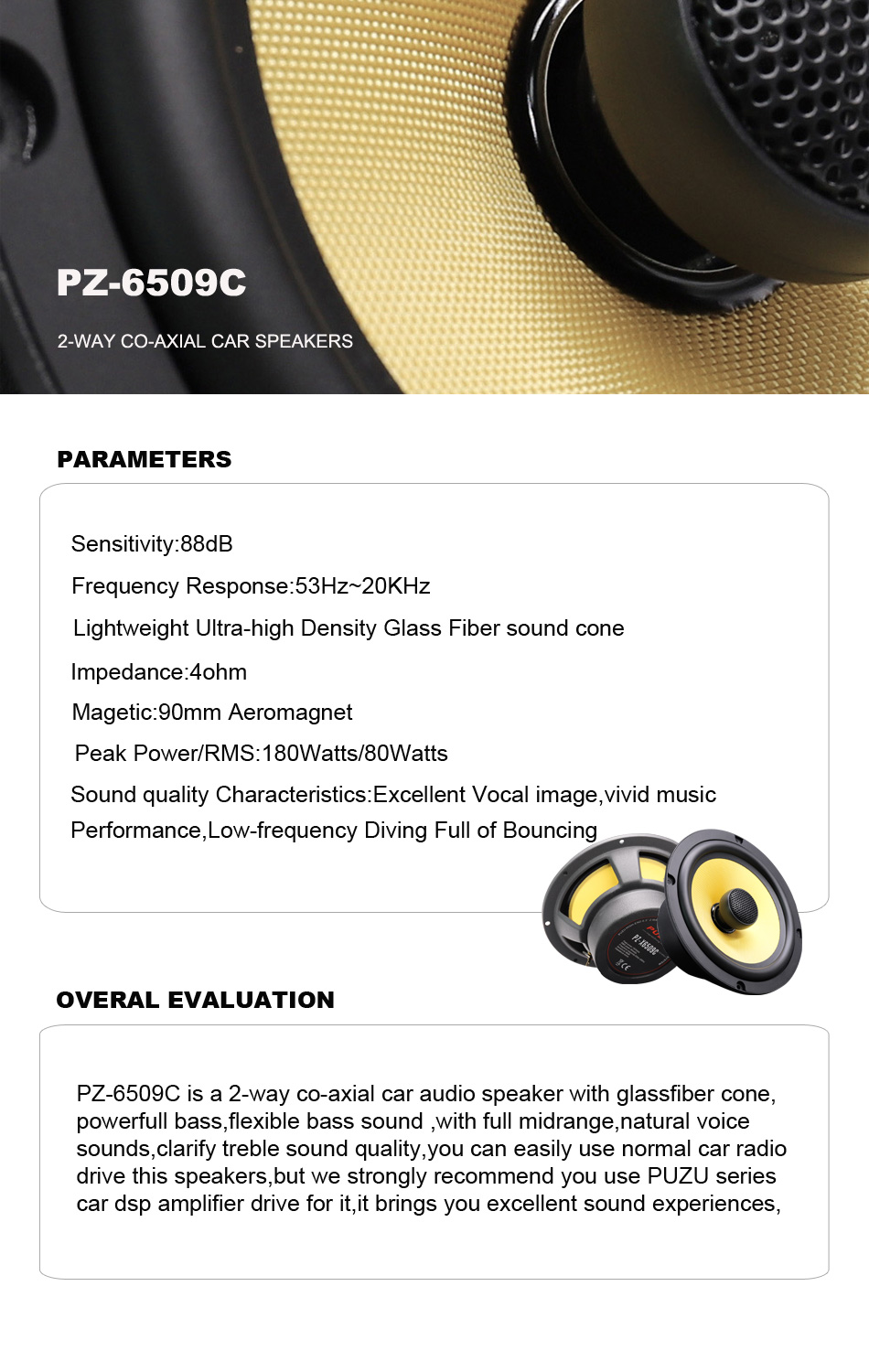 PUZU 자동차 오디오 DSP|증폭기|스피커 서브 우퍼