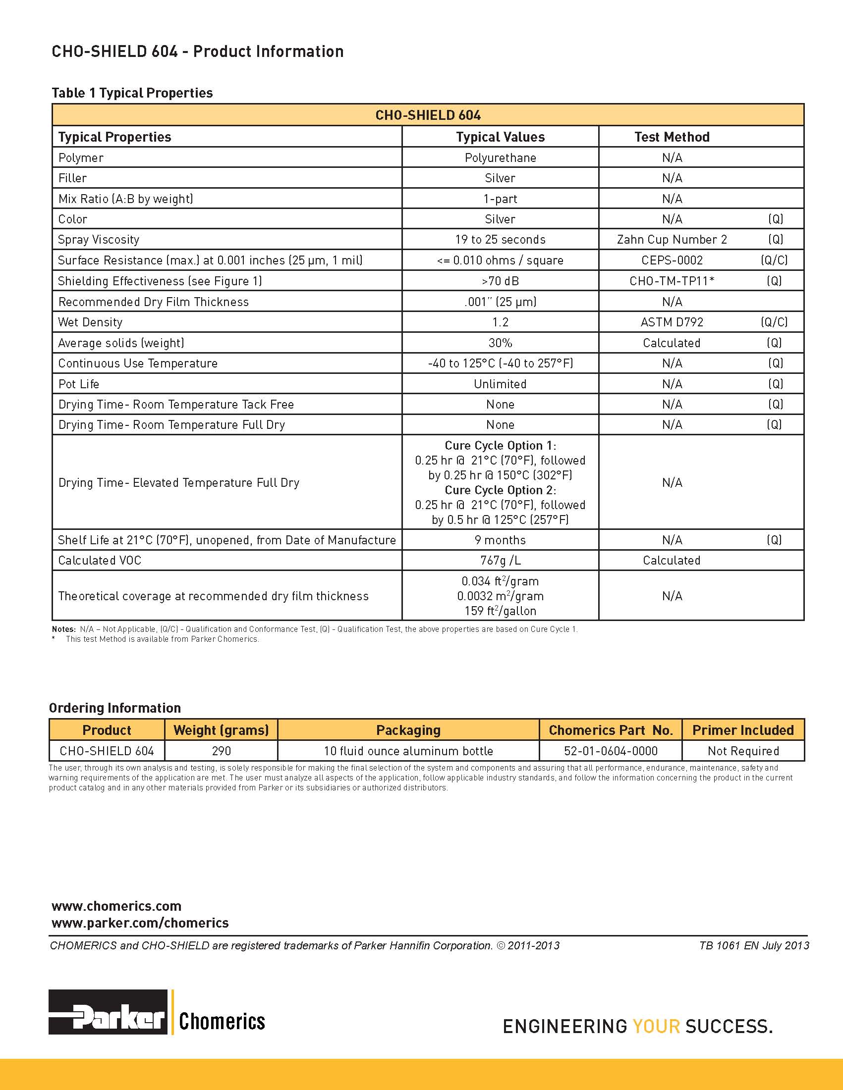 派克固美丽Parker Chomerics CHO-SHIELD 604 银填料导电涂料喷涂漆层