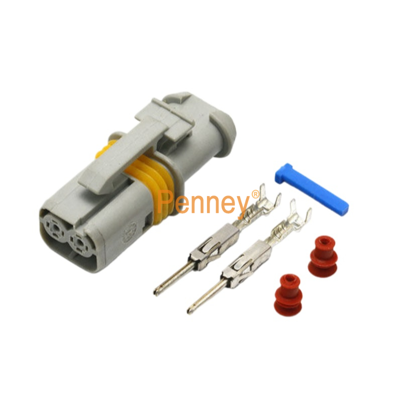 Lear 18385000002 2 Pin Wire to Wiring Female Receptacle Auto Electrical ...