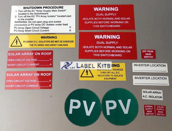 Solar Label Kits for installers in Australia and New Zealand