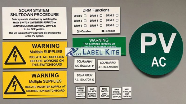 Solar Label Kits for installers in Australia and New Zealand