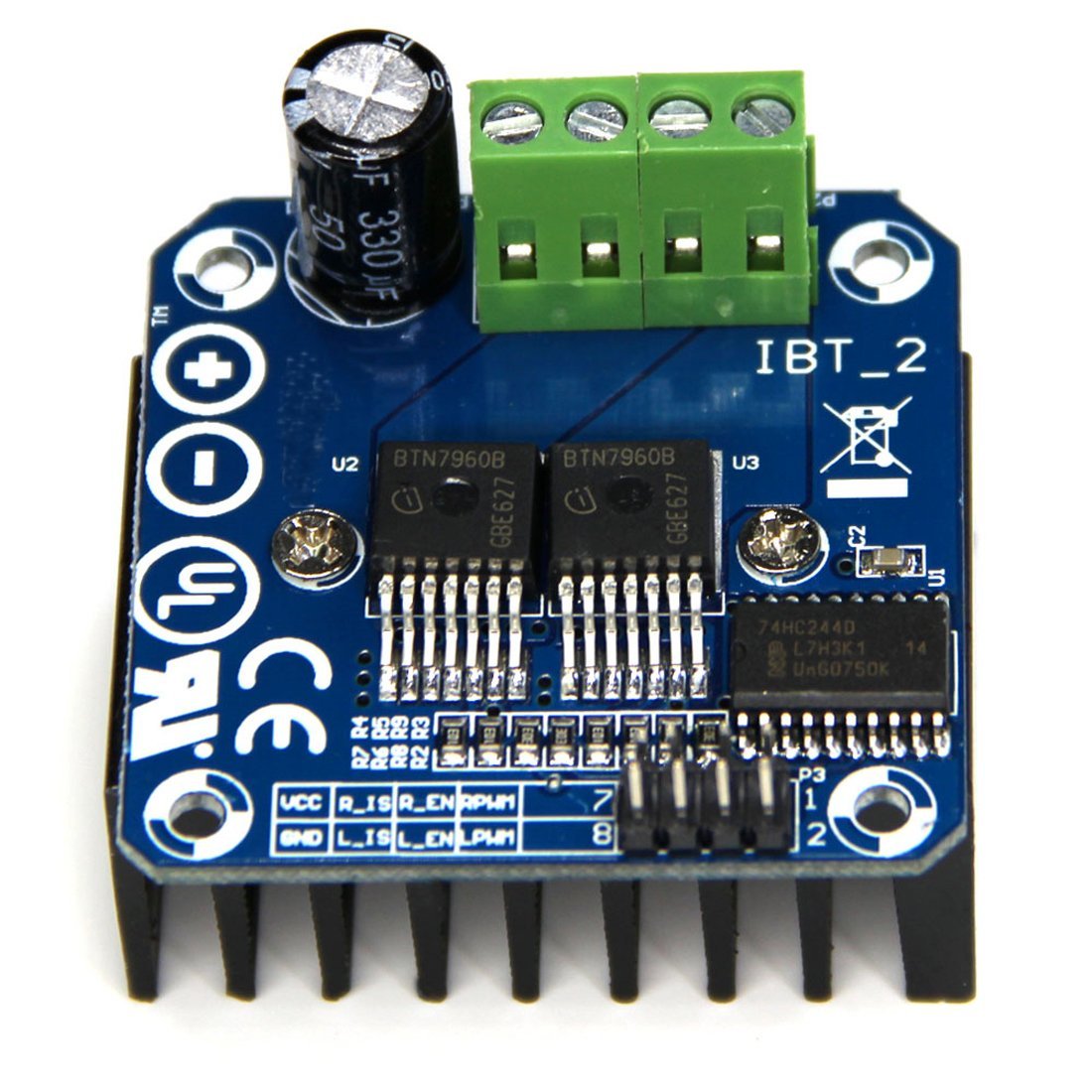 HiLetgo BTS7960 43A High Power Motor Driver Module/ Smart Car Driver ...