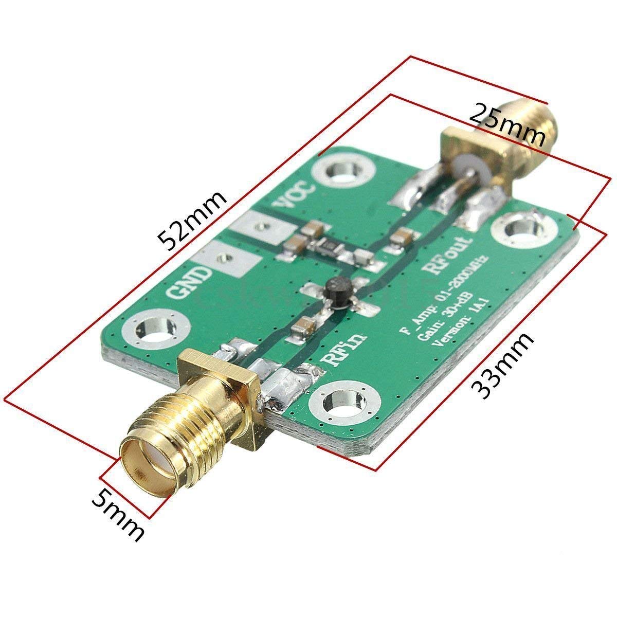 0.1-2000MHz RF WideBand Amplifier 30dB High Gain Low Noise LNA Amplifier,Shenzhen HiLetgo ...