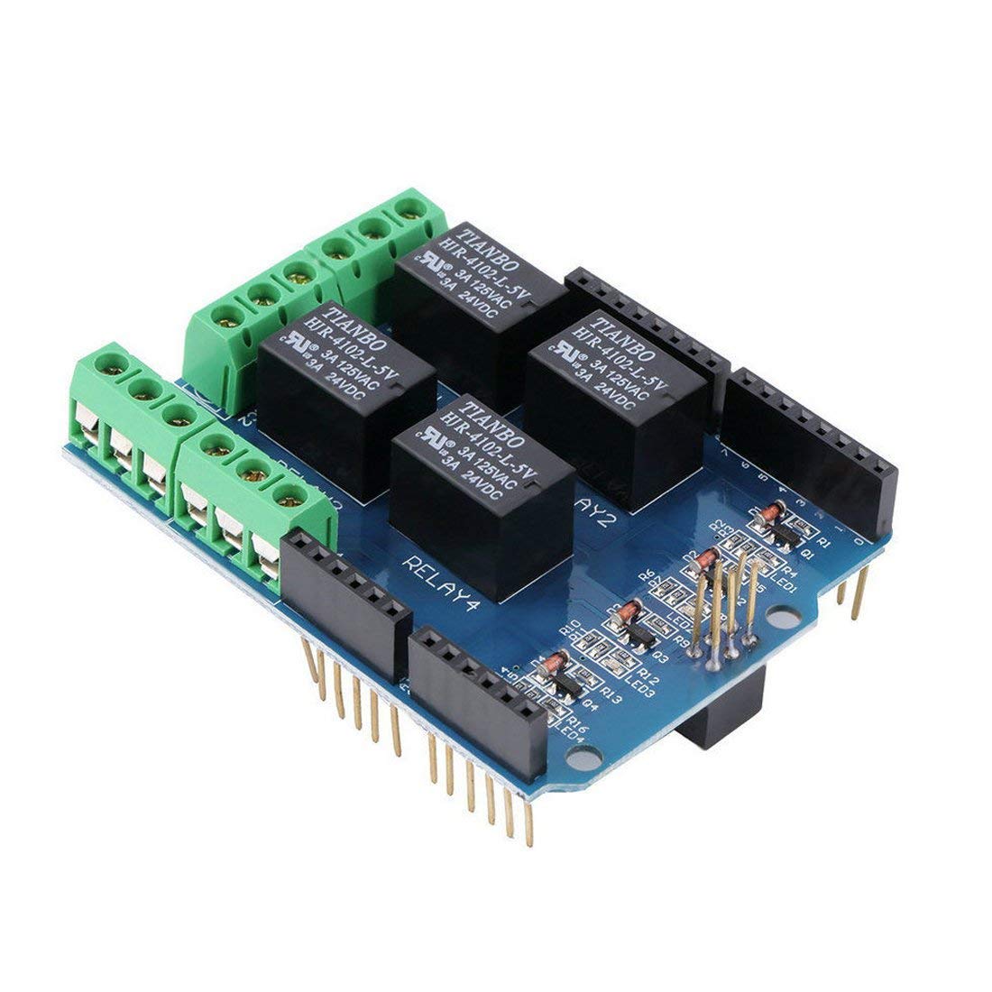 Relay Shield 5V 4 Channel Arduino UNO R3 Relay Shield Arduino Shield ...