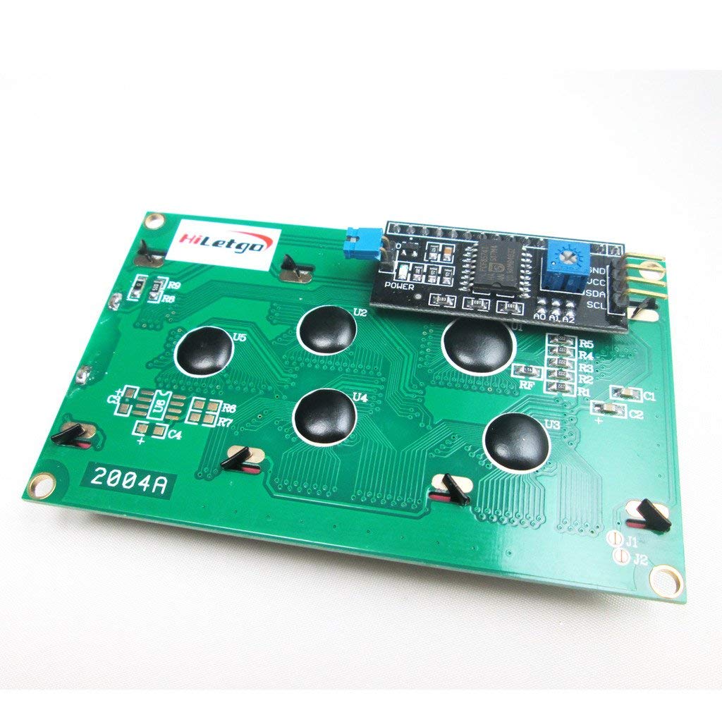 IIC/I2C/TWI 2004 20X4 Serial Yellow Green Backlight LCD Display Module ...