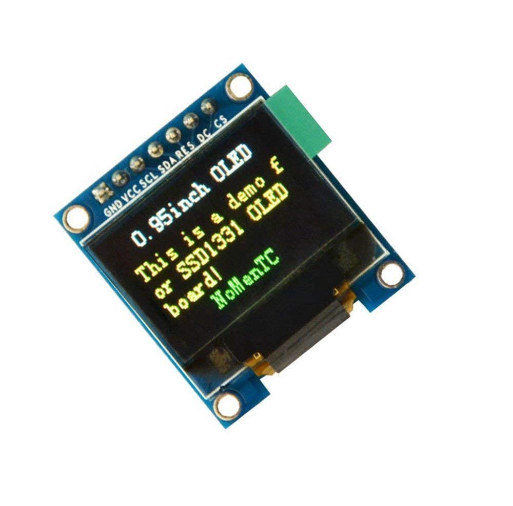 0.95" Inch 7 Pin Colorful 65K SPI OLED Display Module SSD1331 9664 Resolution For 51 STM32 ...
