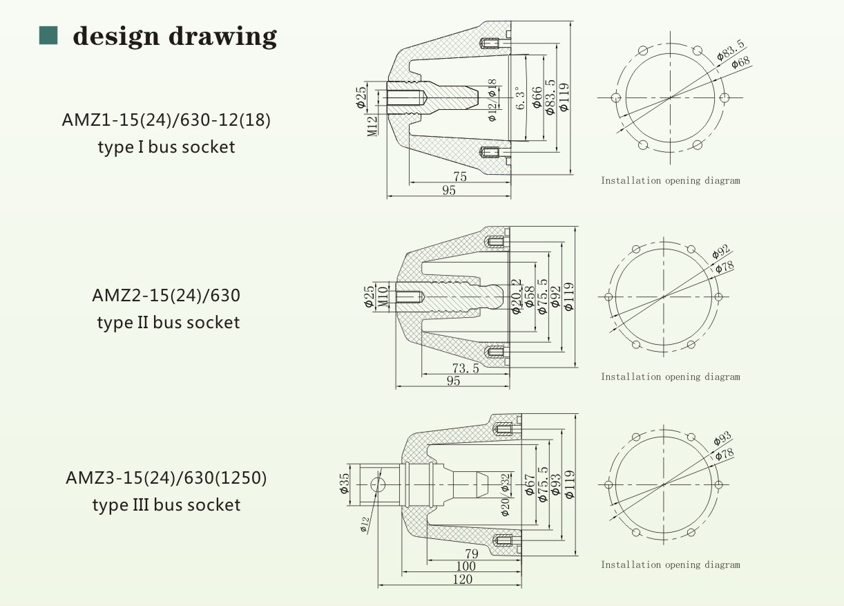 AMZ1/AMZ2/AMZ3-15(24) High-Quality Bus Socket