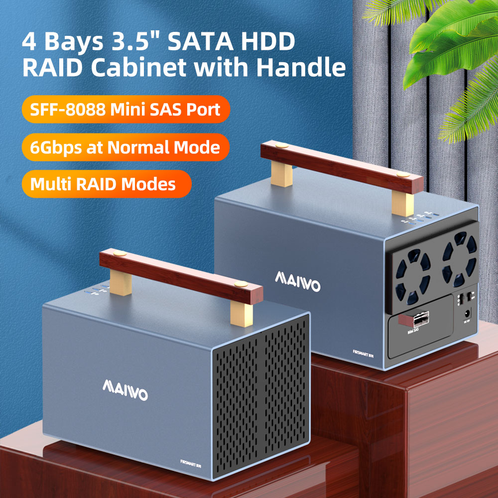 K35274SAS Quad-bay aluminum mini SAS SFF-8088 to 3.5inch SATA HDD ...