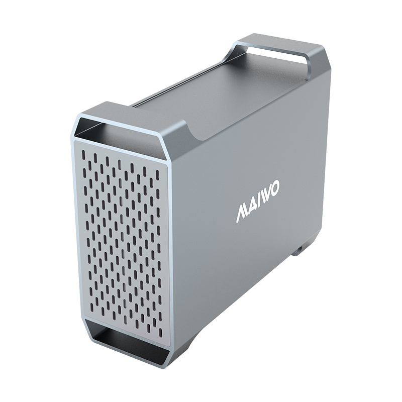 K35282C 2 Bays RAID Type C 3.5" SATA HDD SSD Enclosure Aluminum 3.5 HDD ...