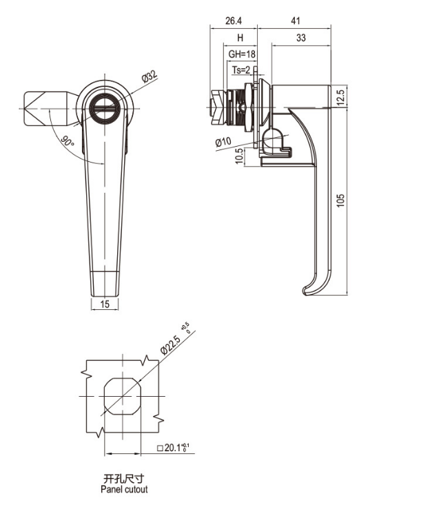 HANDLE LOCK (DL1310)-JUCRO Electric