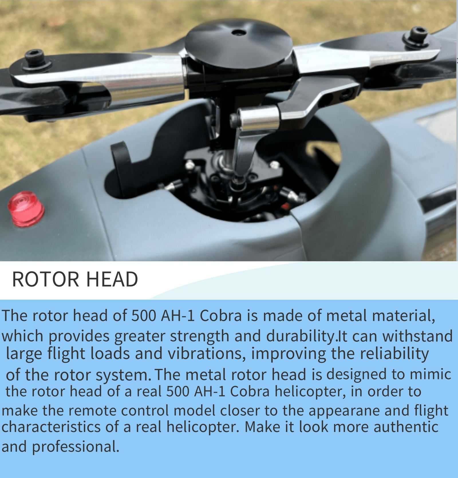 FL500 V2 FLISHRC Roban 500 AH-1 Cobra 500 Size Scale Helicopter GPS with H1 Flight Control RTF ...