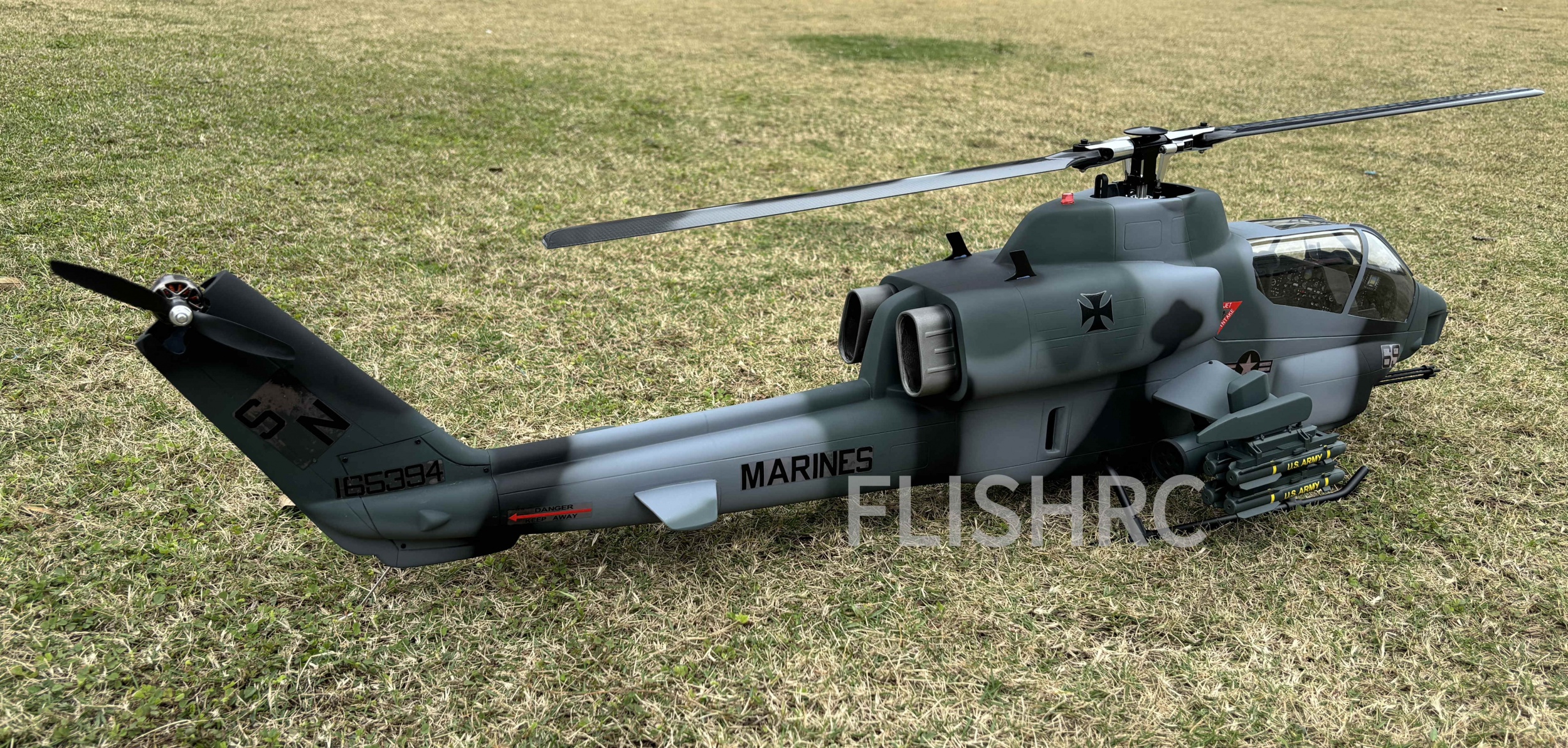 FL500 V2 FLISHRC Roban 500 AH-1 Cobra 500 Size Scale Helicopter GPS with H1 Flight Control RTF ...