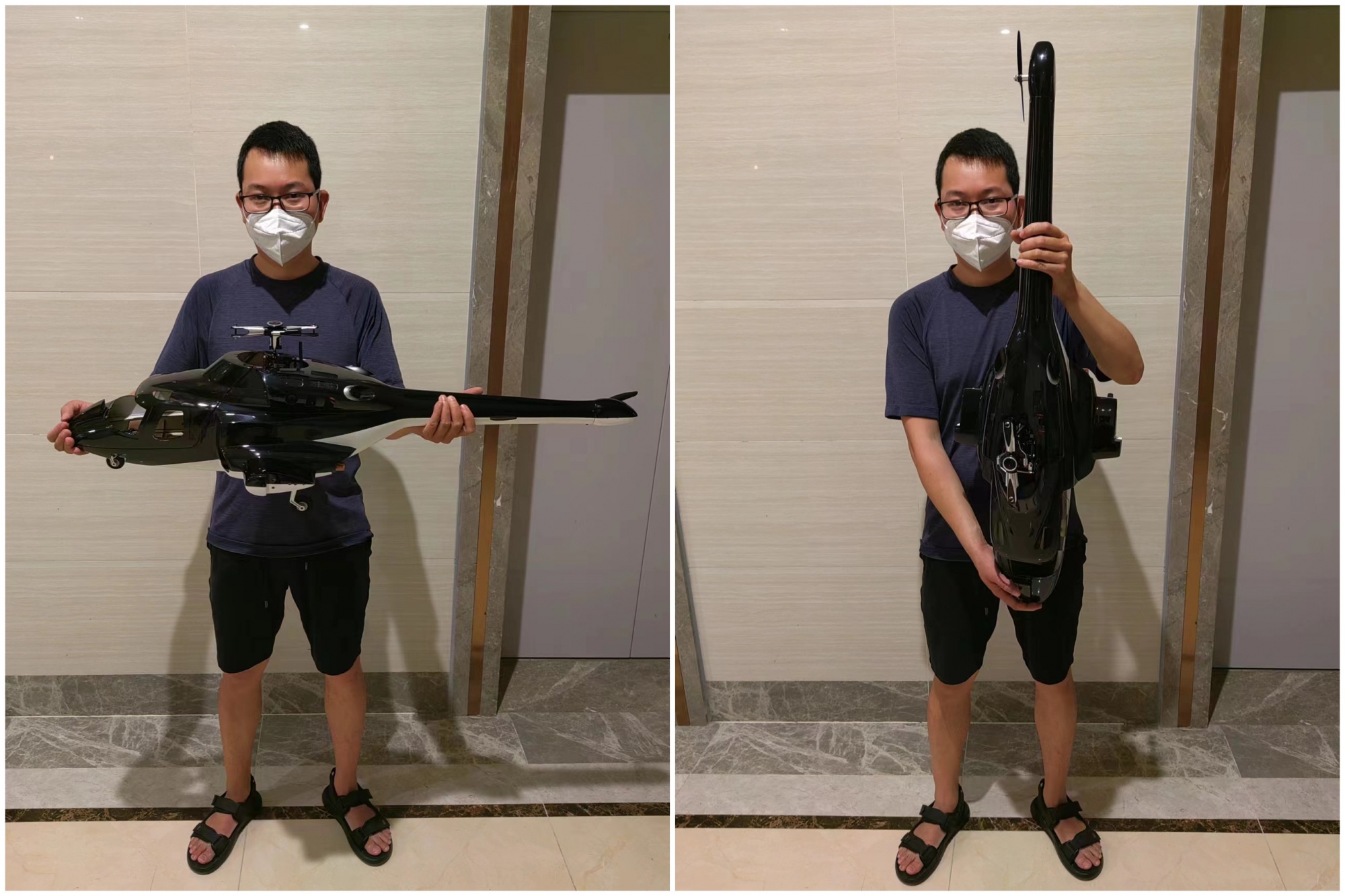 FLISHRC Roban Airwolf 500 Size Helicopter Scale 6CH RC Helicopter GPS ...