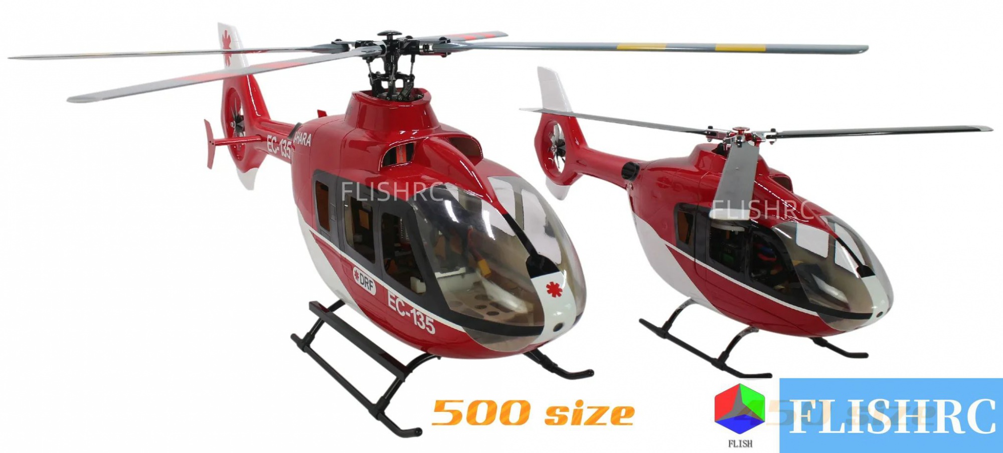 FLISHRC Roban EC135 500 Size Scale Helicopter Four Rotor Blades 6CH GPS ...
