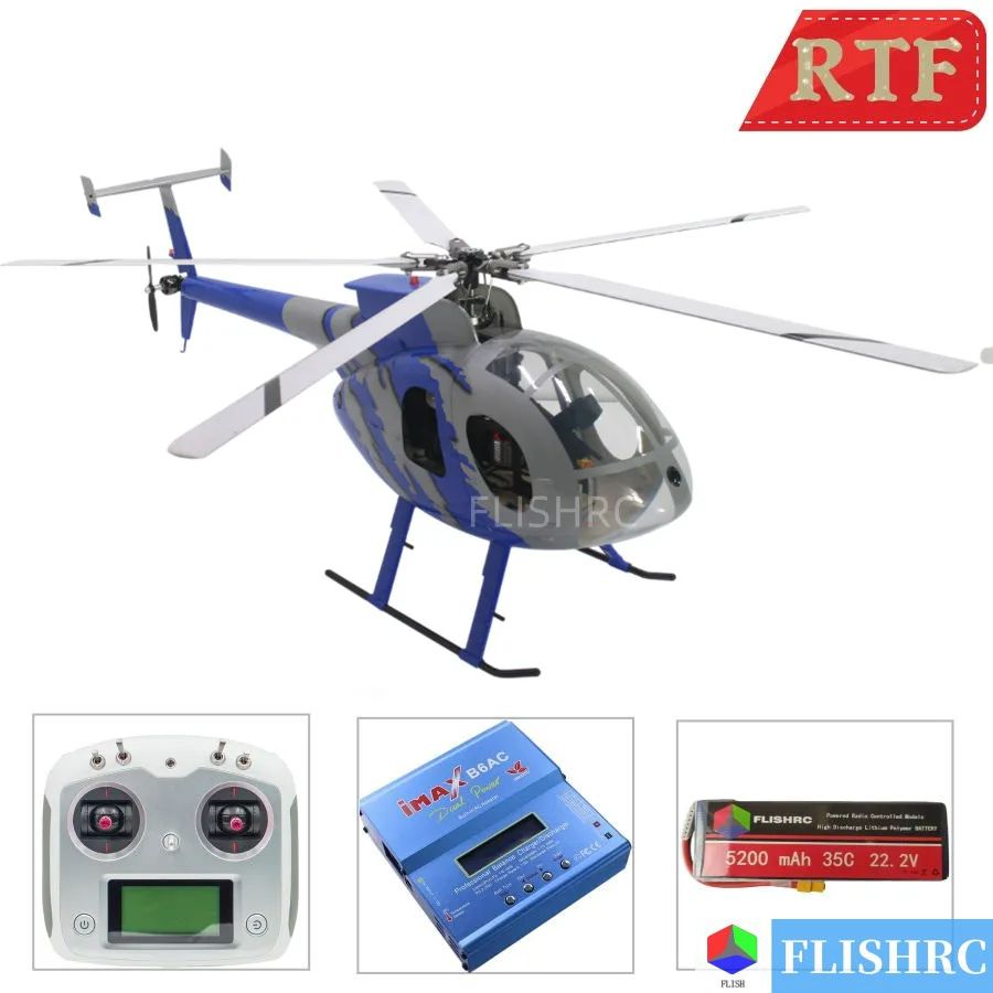 FLISHRC Roban MD-500E MD500 G-Jive 500 Size Helicopter Scale Five Rotor ...