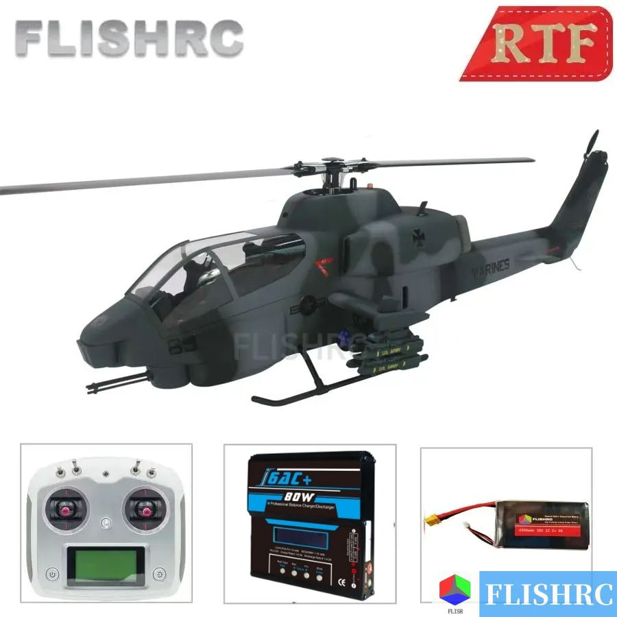 FL500 V2 FLISHRC Roban 500 AH-1 Cobra 500 Size Scale Helicopter GPS ...