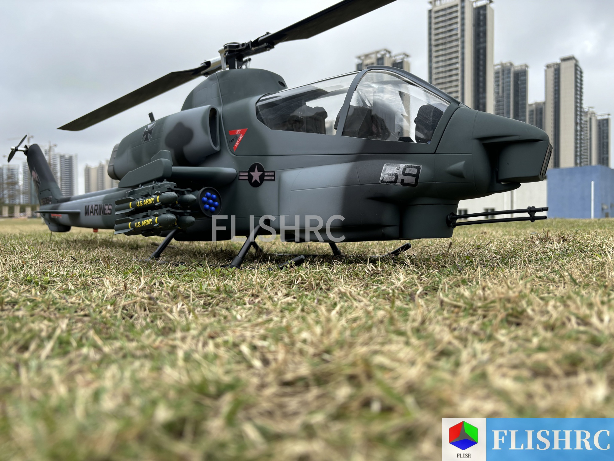 FL500 V2 FLISHRC Roban 500 AH-1 Cobra 500 Size Scale Helicopter GPS ...