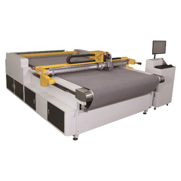 HF-1624 震动刀自动送料切割机(单头单梁）为制鞋厂提高生产效率