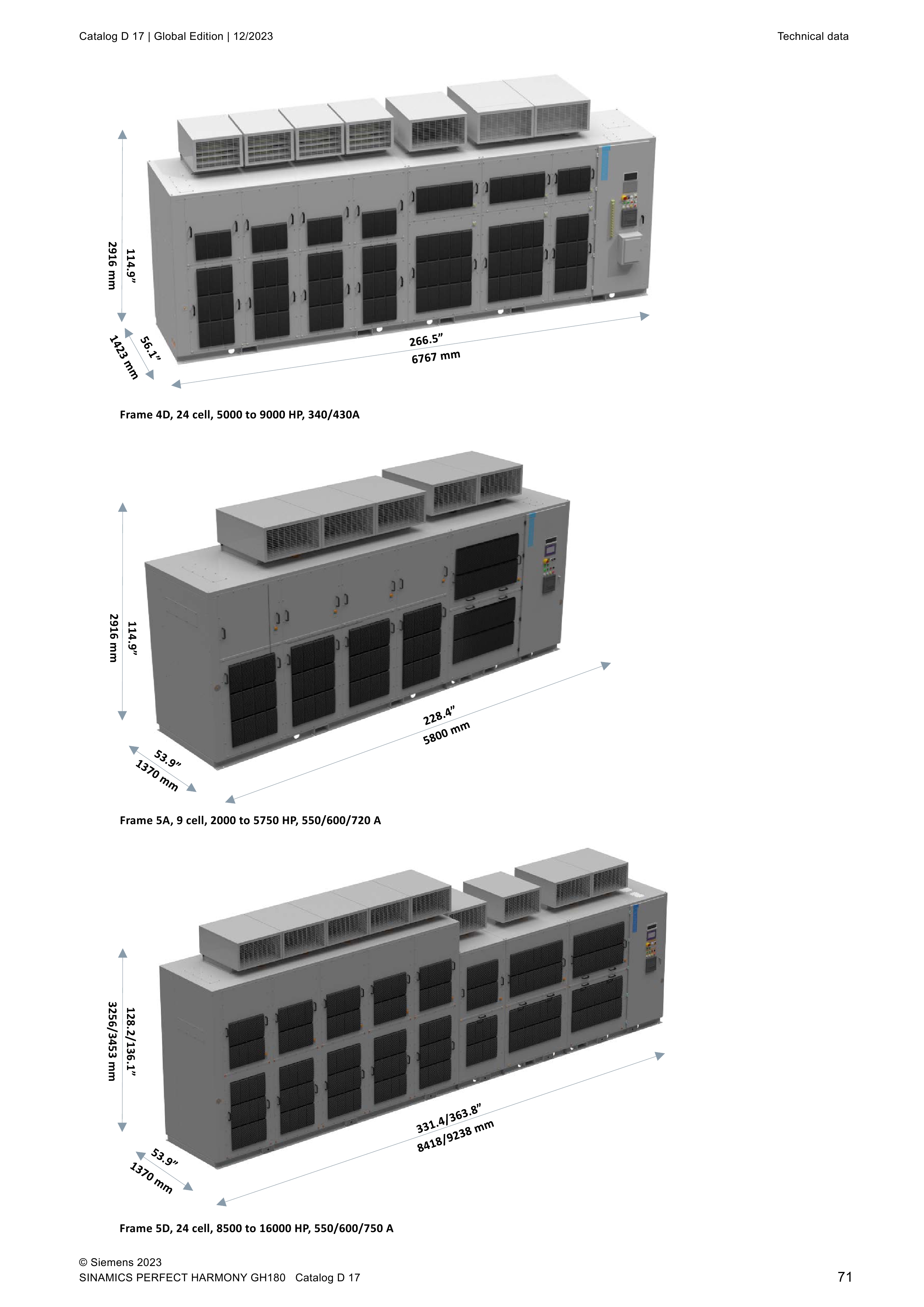 INNOMOTICS A Siemens Business Medium Voltage Drives SINAMICS PERFECT HARMONY GH180 Catalog 12/2023