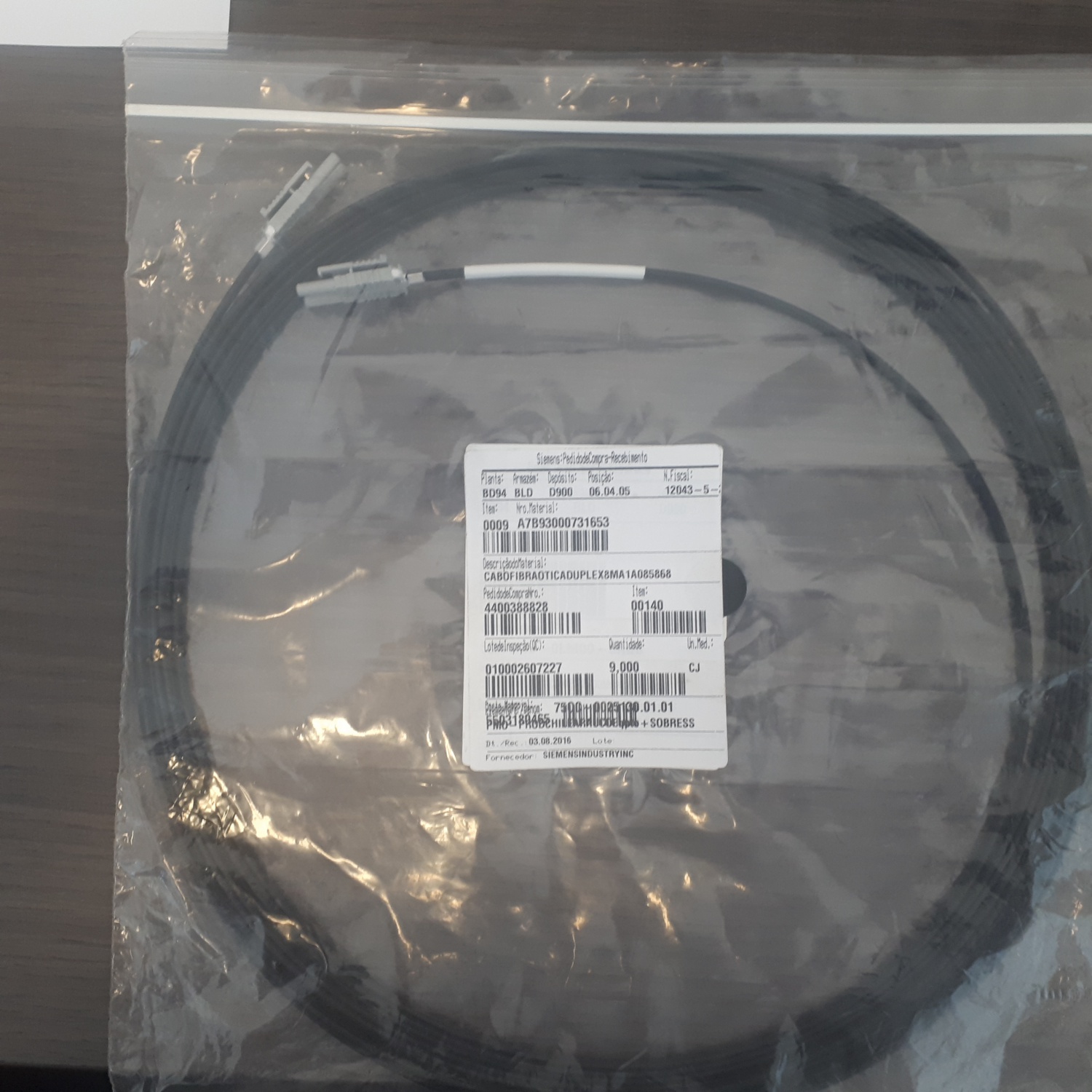 Fiber optics 9m A7B93000731653 for GEN3, A5E45127010, FIBER OPTIC ASSY ...