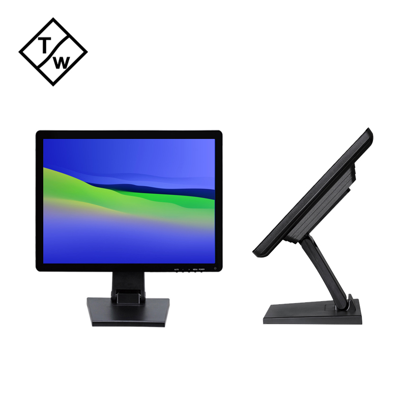 T1901 Black White 19 inch Square Desktop Resistive Touch Screen LCD ...