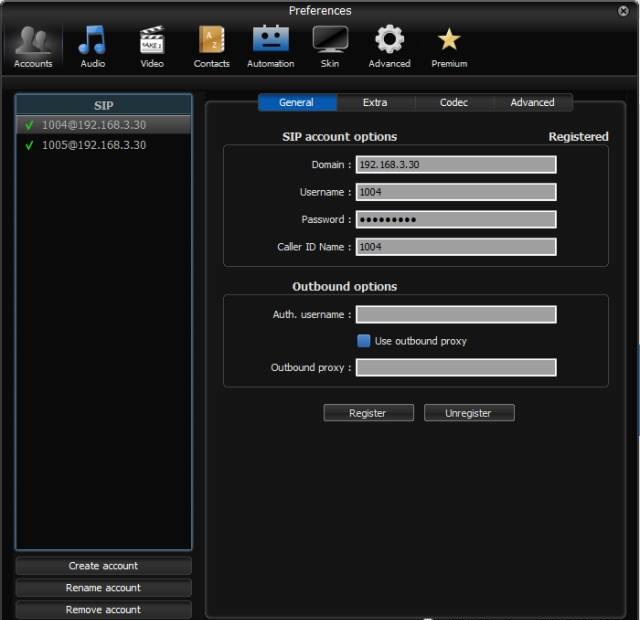 常用SIP软电话客户端（Zoiper、X-Lite、eyeBeam、Bria）