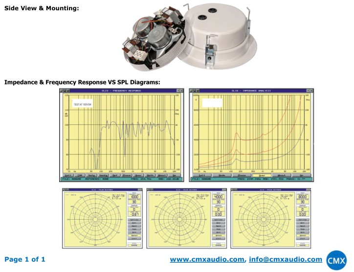 FCS-66ABEN EN54-24 AB Line Ceiling Speaker
