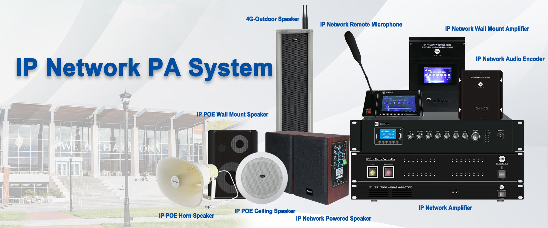 CMX AUDIO-Public Address IP Audio EN54 Voice Evacuation Wi-Fi ...