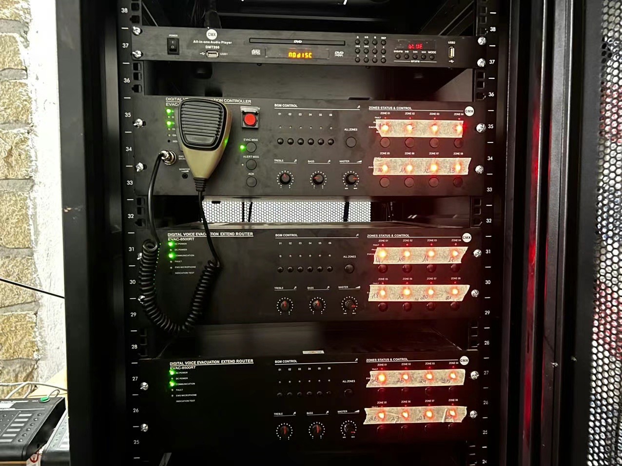 EVAC-8500 24 zone Fire alarm evacuation system for Apec Hotel