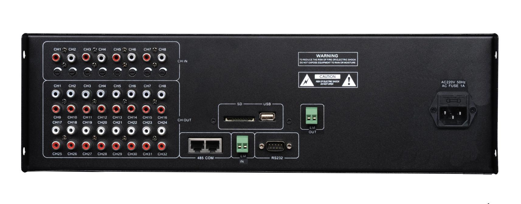 PA-1600C 16 Zone Audio Matrix Controller