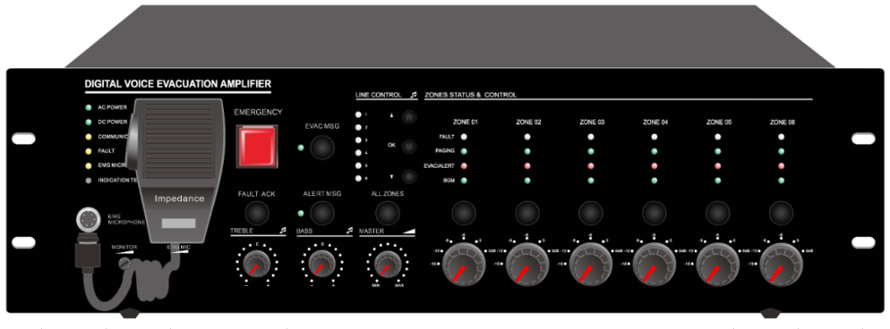PA System Public Address 6 Zone PAVA Controller PAVA500