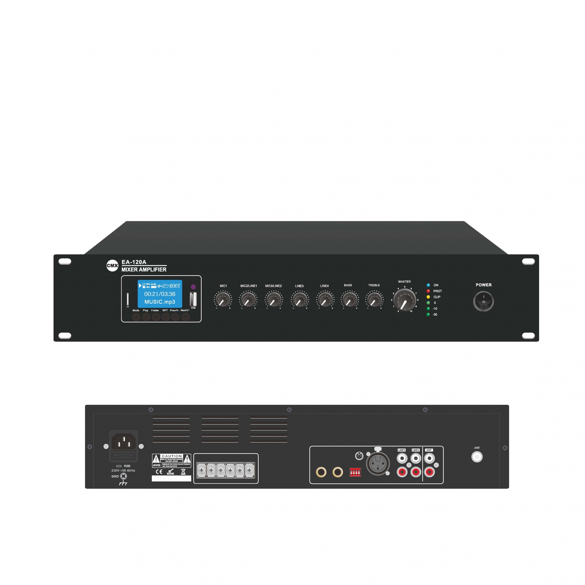 Mixer Amplifier with USB/SD/FM/Blue Tooth EA-60A/EA-120A/EA-240A/EA-350A/EA-500A