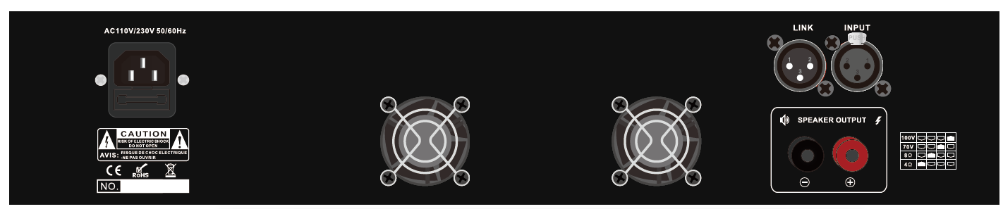 High Wattage PA Power Amplifier DA-1000 DA-1500 DA-2000