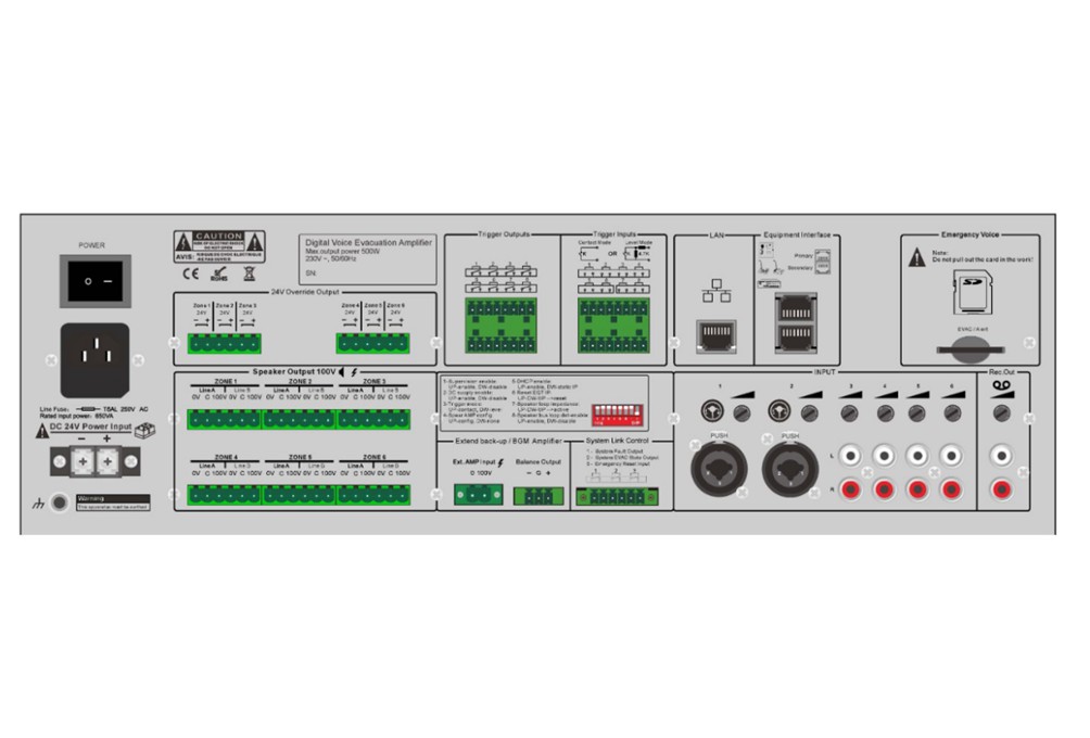CMX AUDIO EN54-16 Voice Evacuation Controller EVAC-500