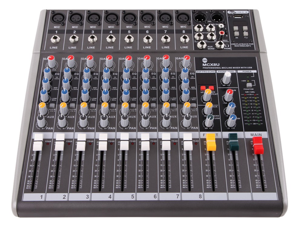 8 Channel Mixing Console MCX8U